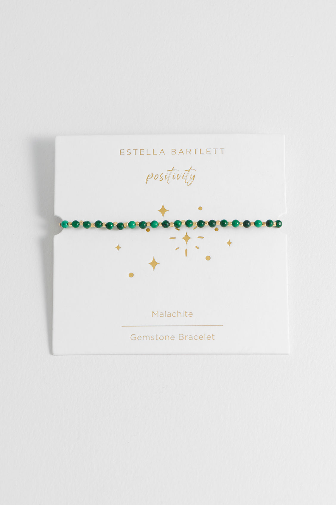 Gold Plated Gemstone Amelia Bracelet With Malachite | Estella Bartlett
