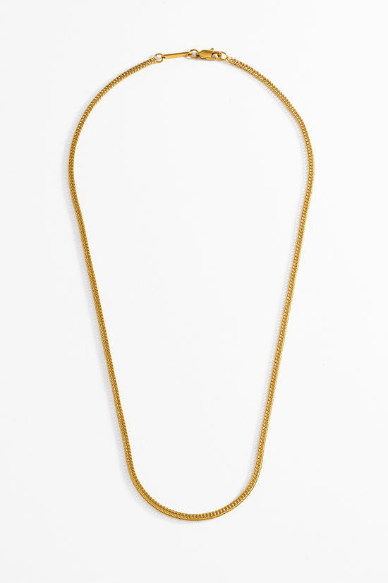 Men's Waterproof PVD Gold Plated Fox Tail Chain Necklace | Bartlett London