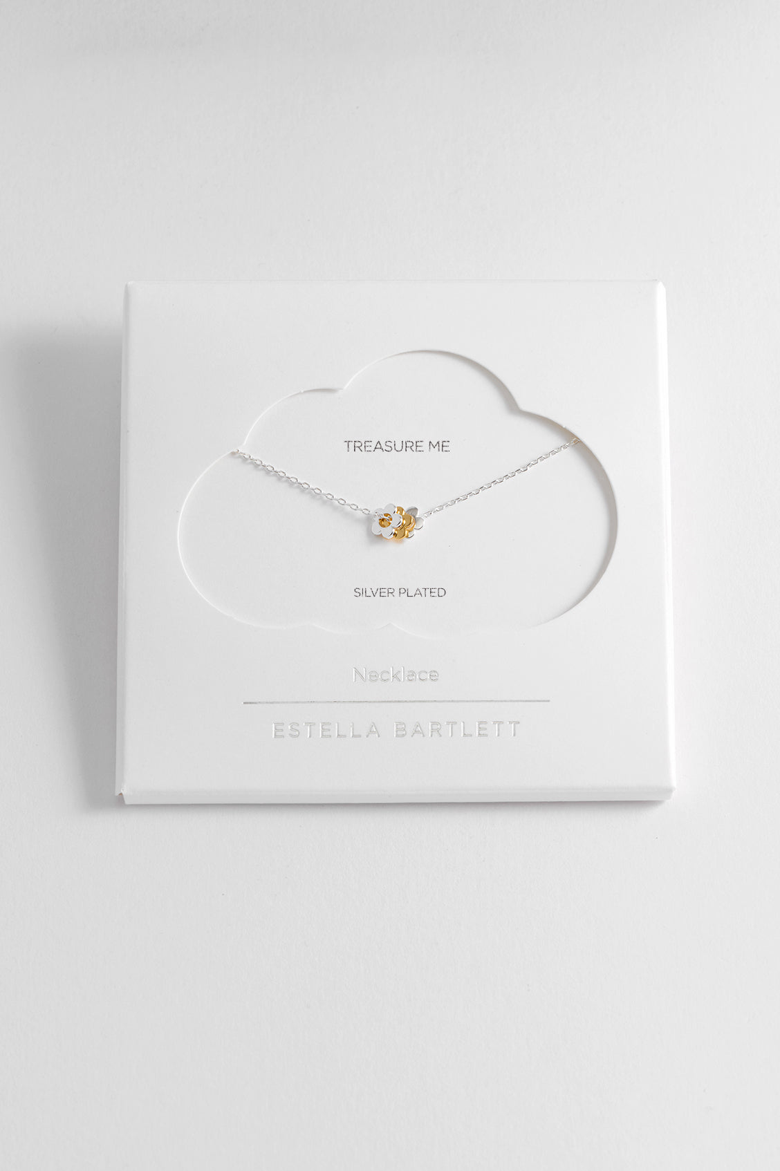 Estella Bartlett | Silver Plated Trio Flower Bead Necklace